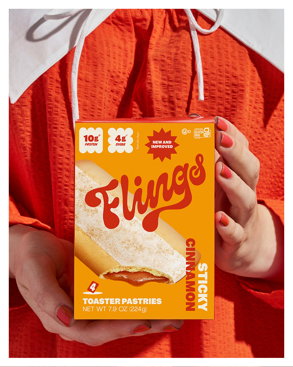 Flings Cinnamon - High Protein, Low Sugar Toaster Pastries