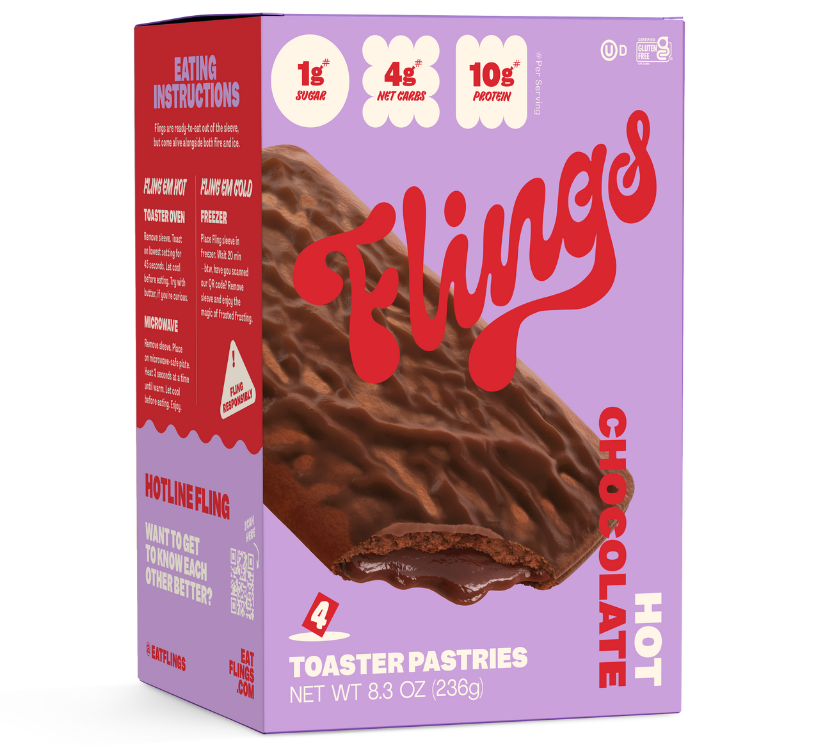 Flings Chocolate - High Protein, Low Sugar Toaster Pastries