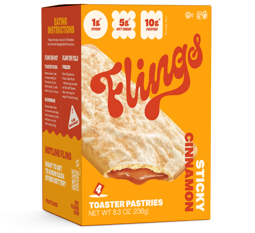 Flings Cinnamon - High Protein, Low Sugar Toaster Pastries