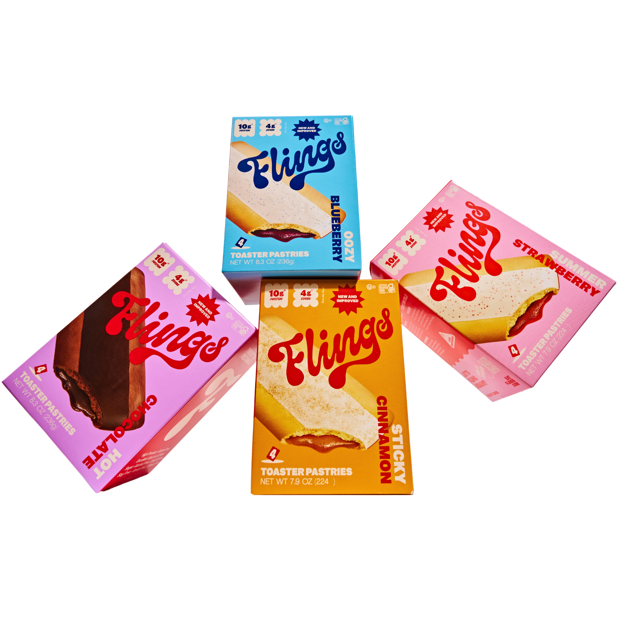Flings Variety Pack - High Protein, Low Sugar Toaster Pastries