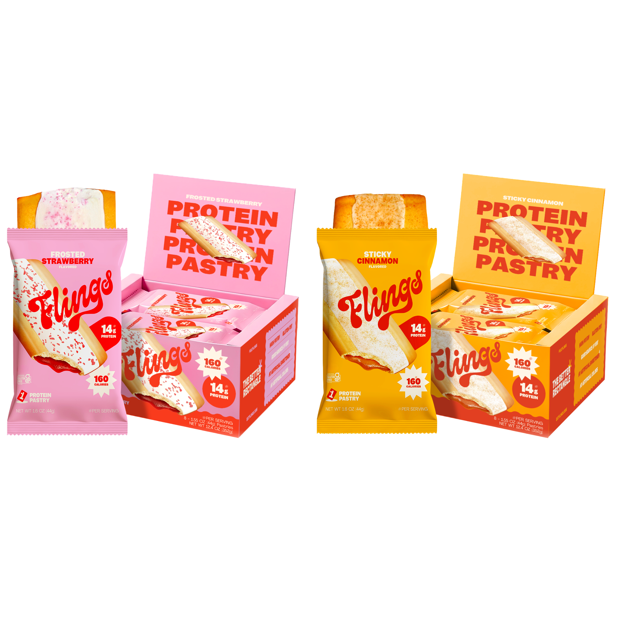Flings Variety Pack - High Protein, Low Sugar Toaster Pastries