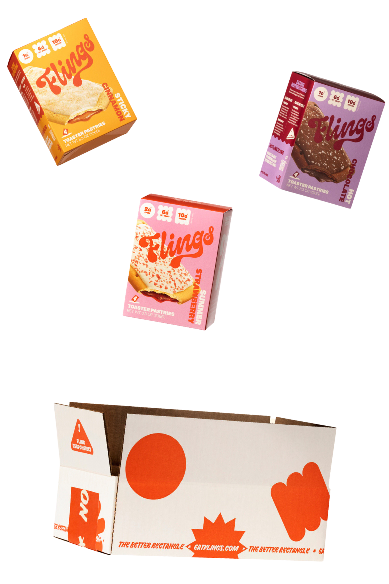Flings Variety Pack - High Protein, Low Sugar Toaster Pastries