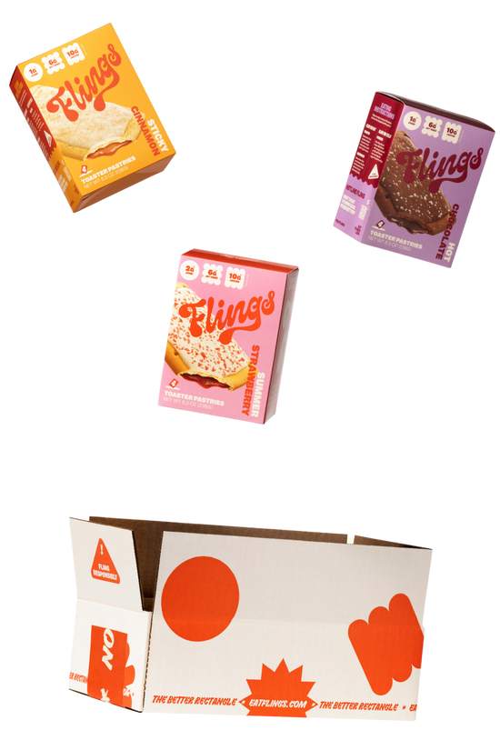 Flings Variety Pack - High Protein, Low Sugar Toaster Pastries