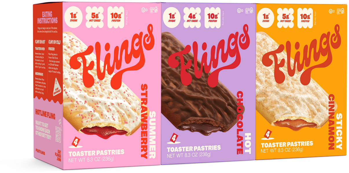 Flings Variety Pack - High Protein, Low Sugar Toaster Pastries